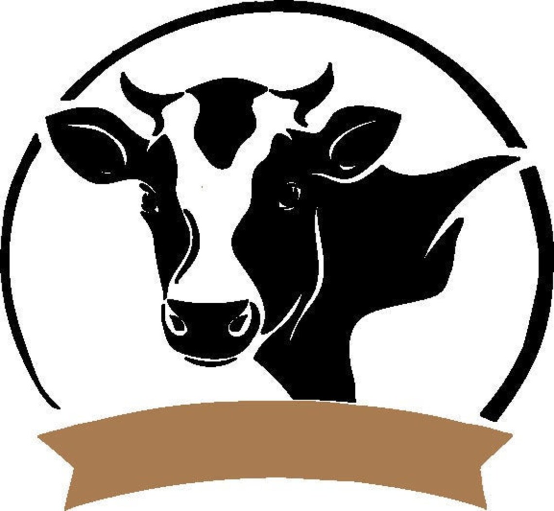 Dairy Cow Farm Banner Vector Art Silhoette Cricut Svg Cutting File - Etsy
