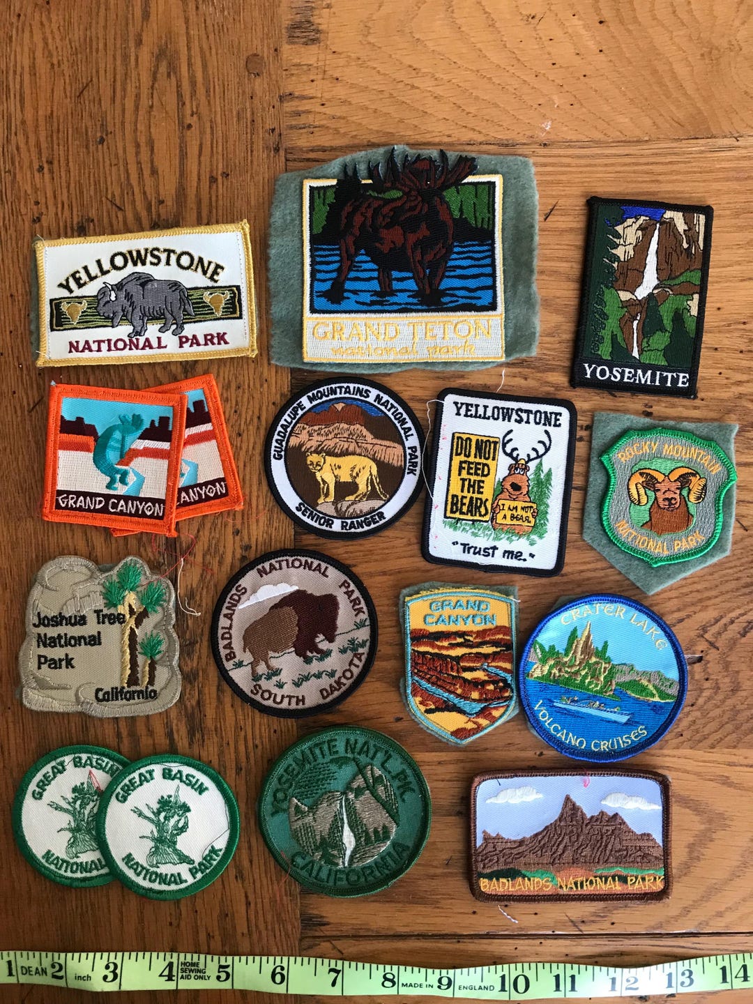 Set of 16 Souvenir Travel Patches From National Parks Yellowstone - Etsy