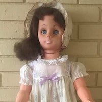 Vintage Plastic Souvenir Doll Plastic Detailed Rabbit Fur Costume ...
