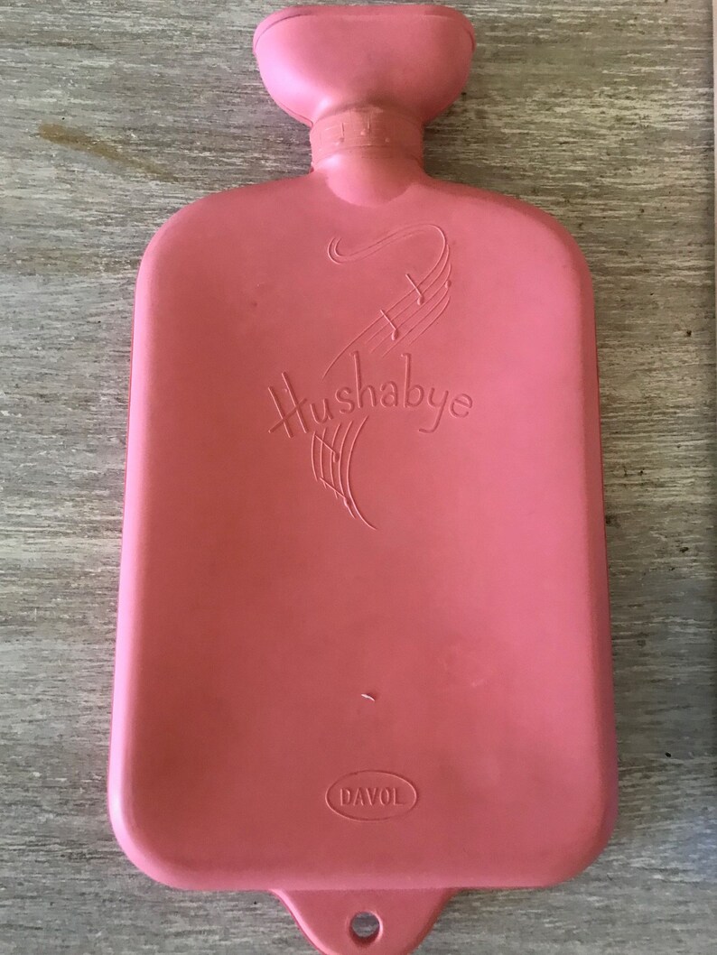 Vintage Davol Baby Hot Water Bottle, Hush a Bye Pink Rubber Bottle, in ...