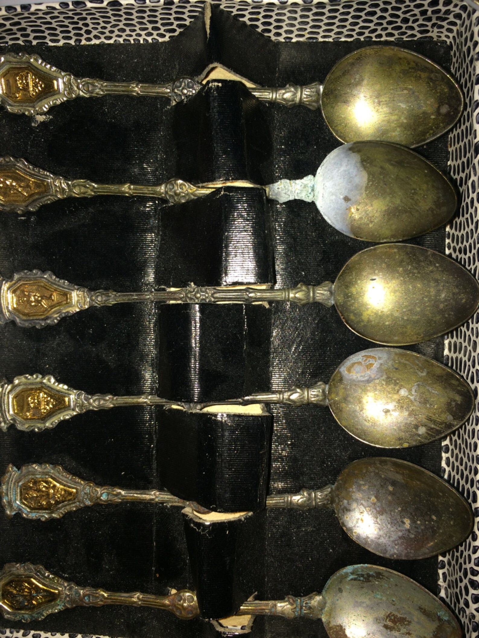 Vintage Miniature Silver Spoons With Symbols, From Italy, Silverware ...