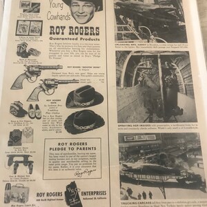 Vintage Roy Rogers Life Magazine, Two Laminated Pages, Roy Rogers ...