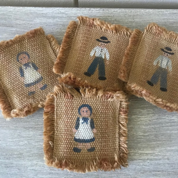 Burlap Coasters - Etsy