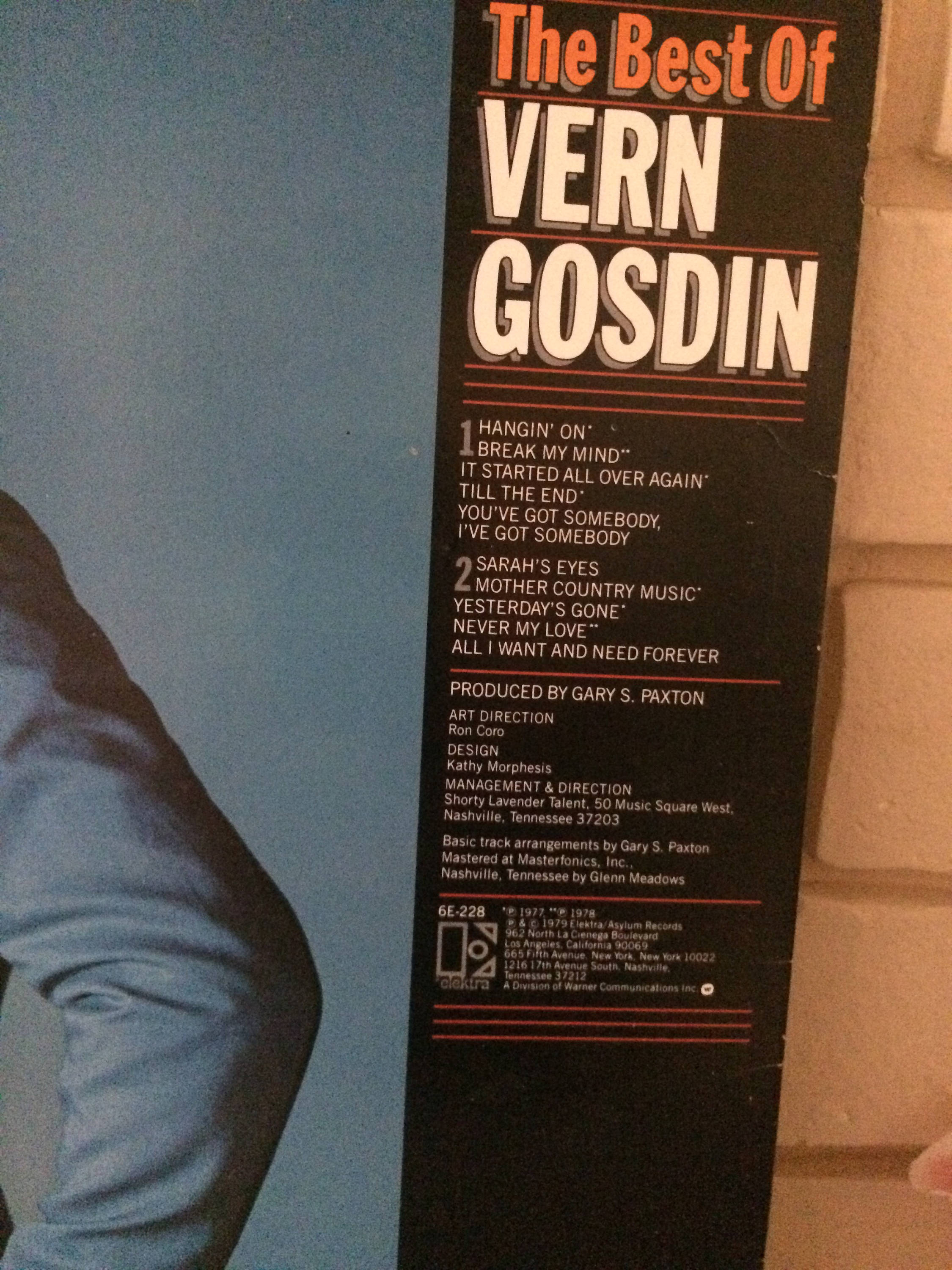 Vintage Record Vern Gosdin, the Best of Vern Gosdin, Country Music ...