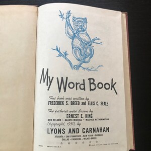 Vintage Children's Books, My Word Book, Written by Frederick S. Breed ...
