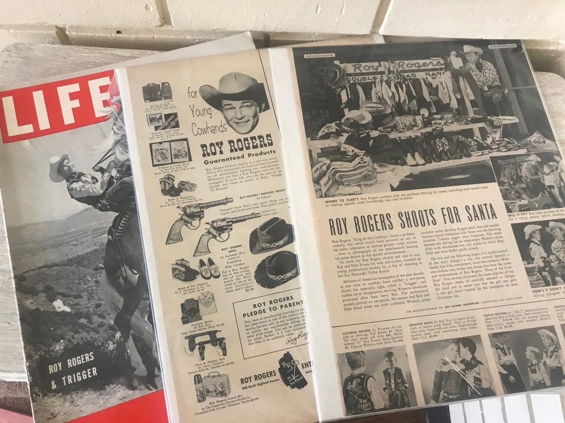 Vintage Roy Rogers Life Magazine Two Laminated Pages Roy - Etsy