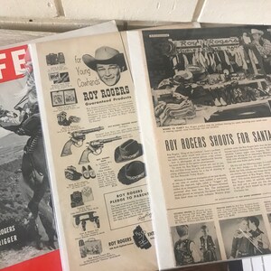 Vintage Roy Rogers Life Magazine, Two Laminated Pages, Roy Rogers ...