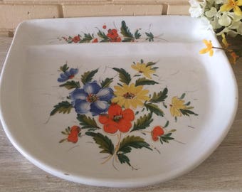 Vintage Green Ceramic Serving Platter - Etsy