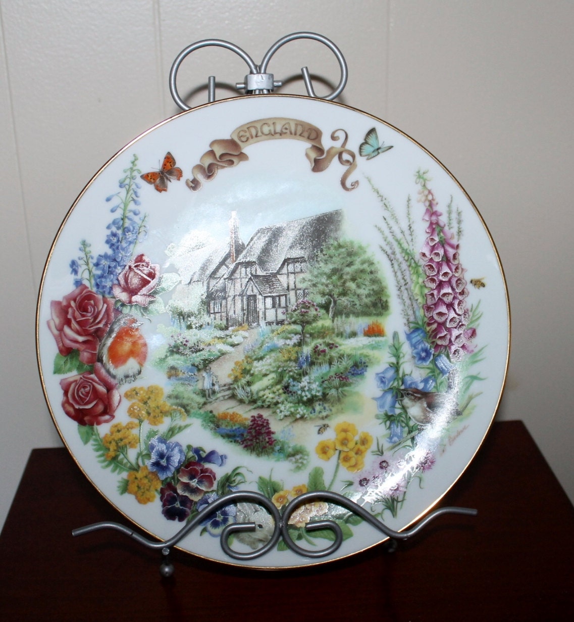 Vintage, Fine China Collectors Plate, English Country Garden 3335DH - Etsy