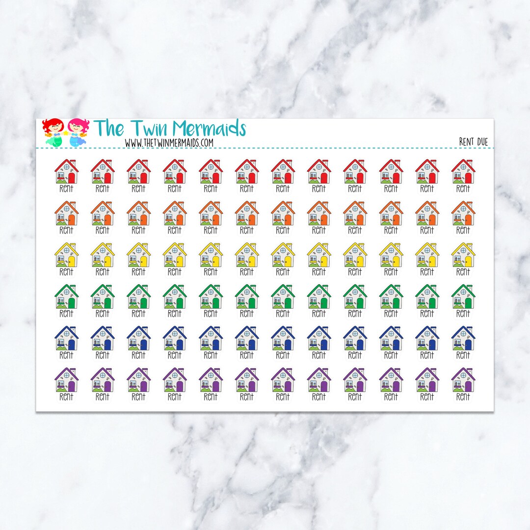 Rent Due Planner Stickers - Etsy