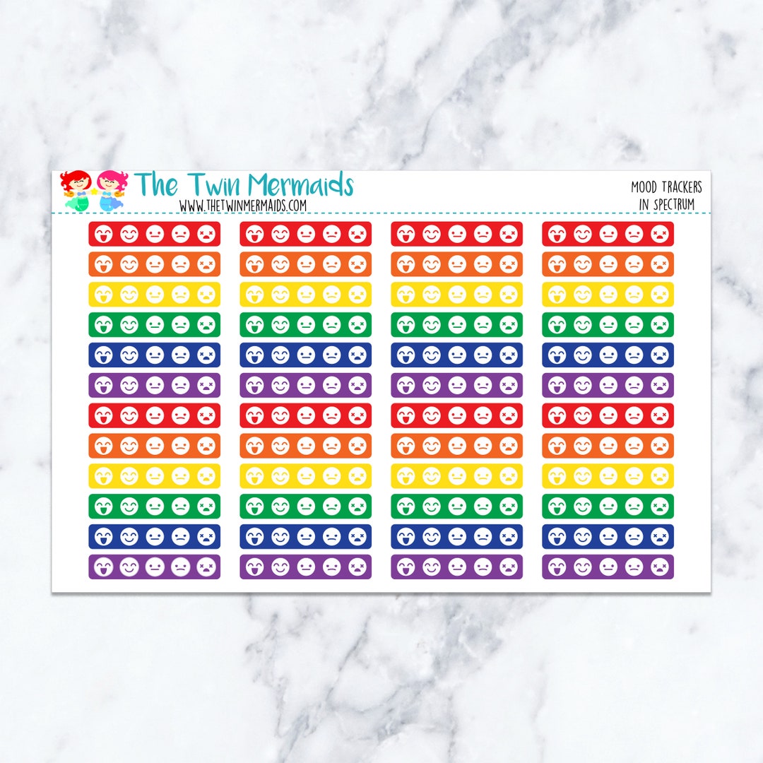 Mood Trackers in Spectrum Planner Stickers - Etsy