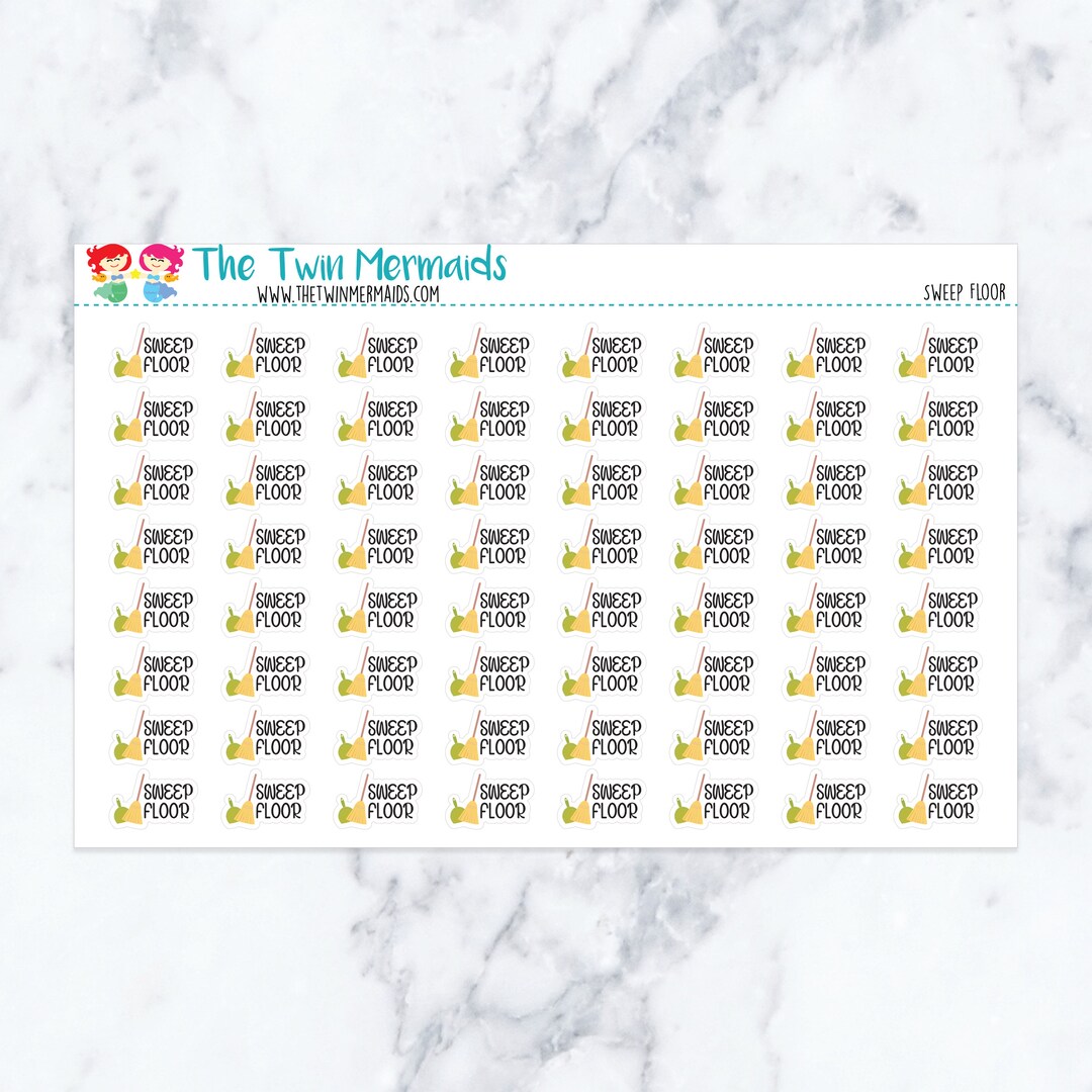 Sweep Floor Planner Stickers - Etsy