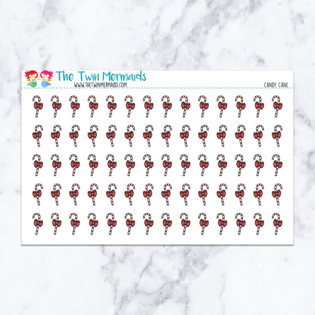 Candy Cane Planner Stickers - Etsy