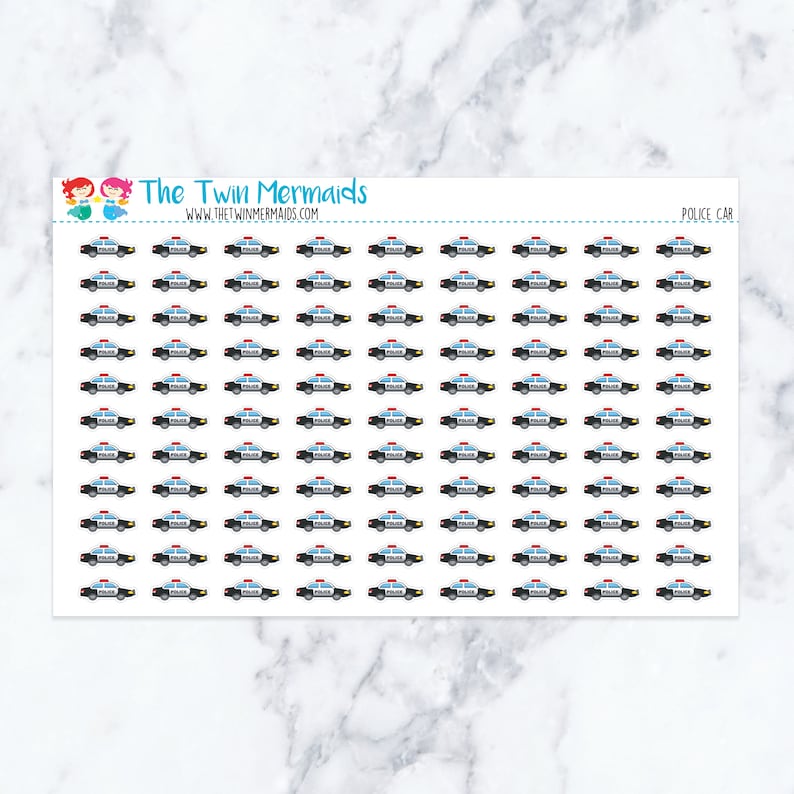 Police Car Planner Stickers - Etsy