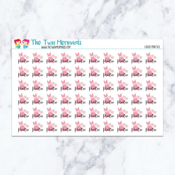 Paper & Party Supplies Cheer Practice Stickers Cheerleading Stickers ...