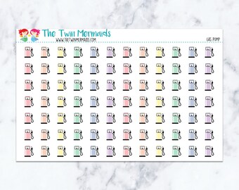 42 Gas Pump Planner Stickers Gas Stickers Functional Stickers Icon ...