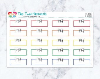 PTO Boxes in Spectrum Planner Stickers | Etsy