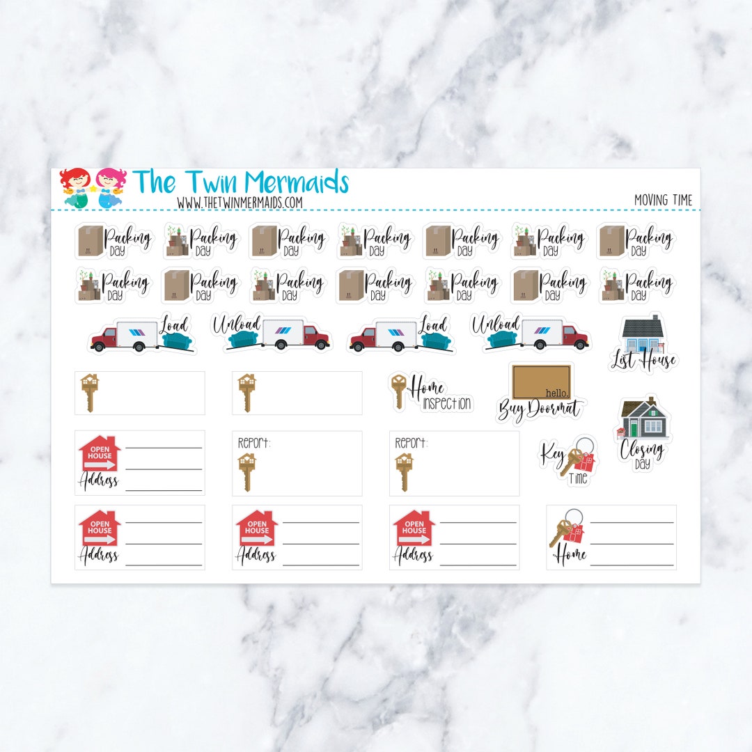 Moving Time Planner Stickers - Etsy