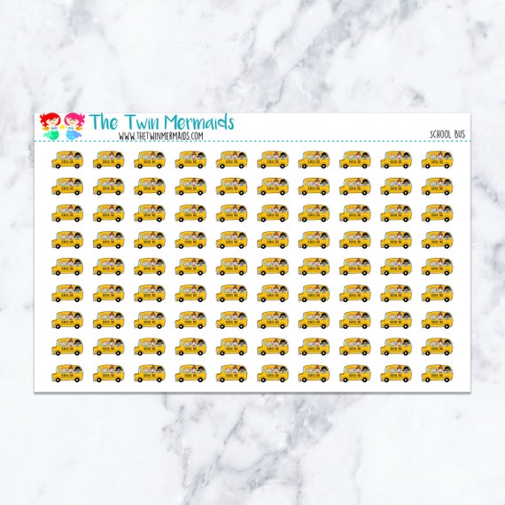 School Bus Planner Stickers - Etsy