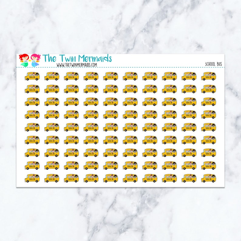 School Bus Planner Stickers - Etsy