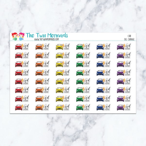 Car Oil Change Stickers - Etsy