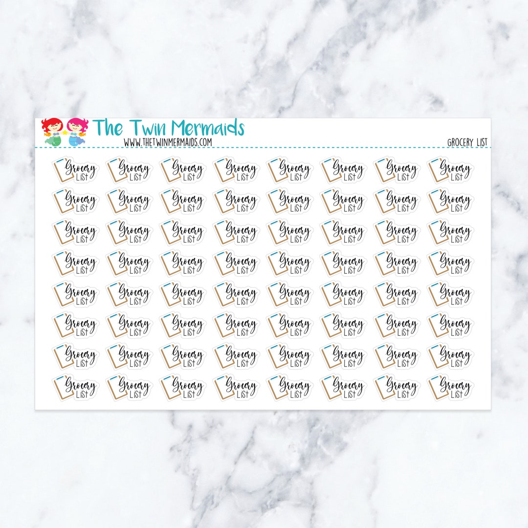 Grocery List Planner Stickers - Etsy