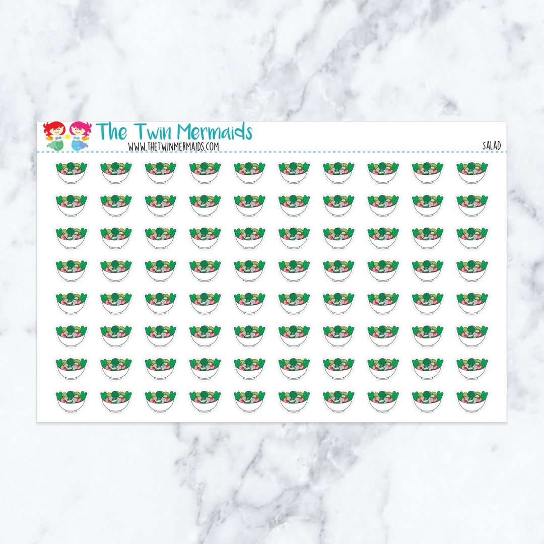 Salad Planner Stickers - Etsy