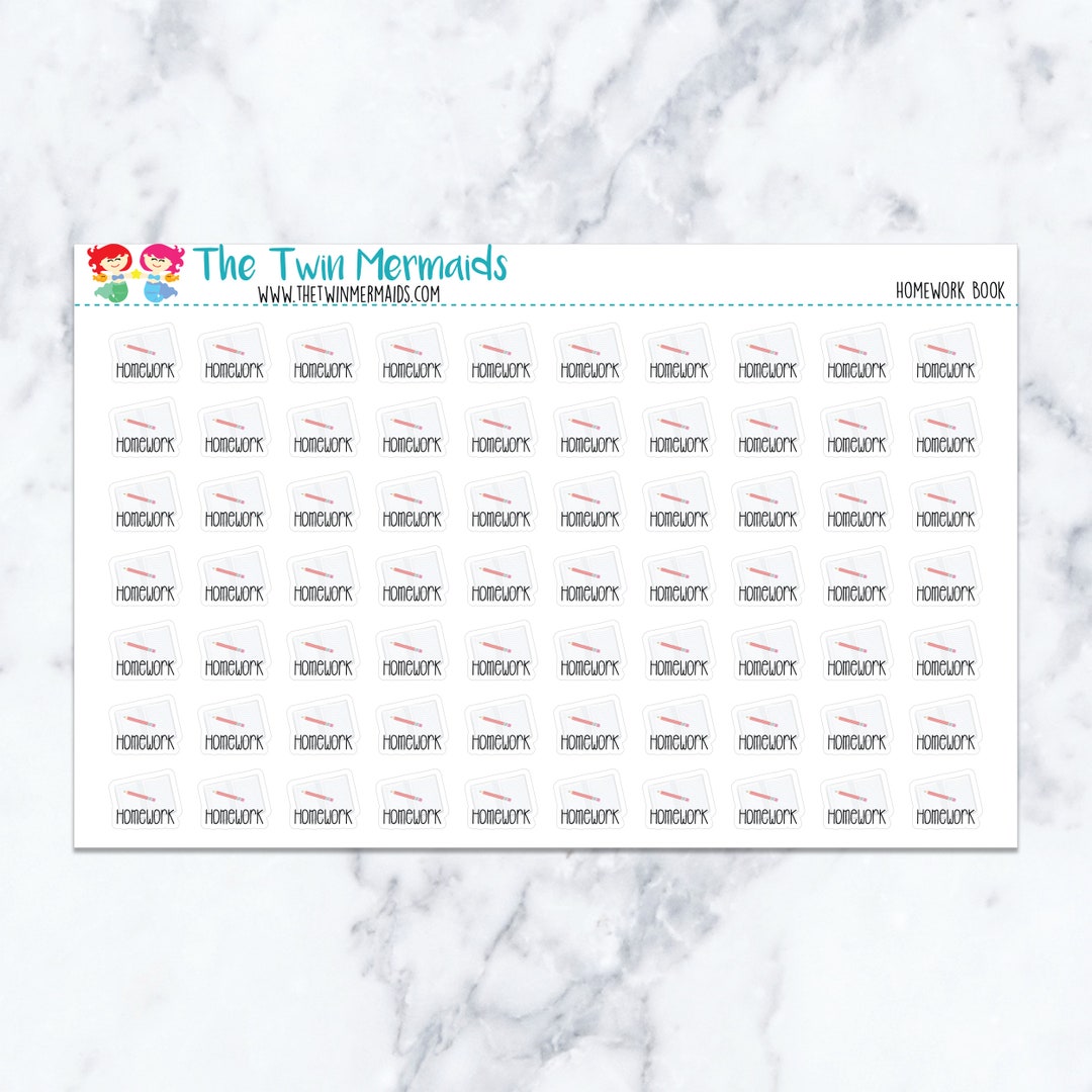 Homework Book Planner Stickers - Etsy