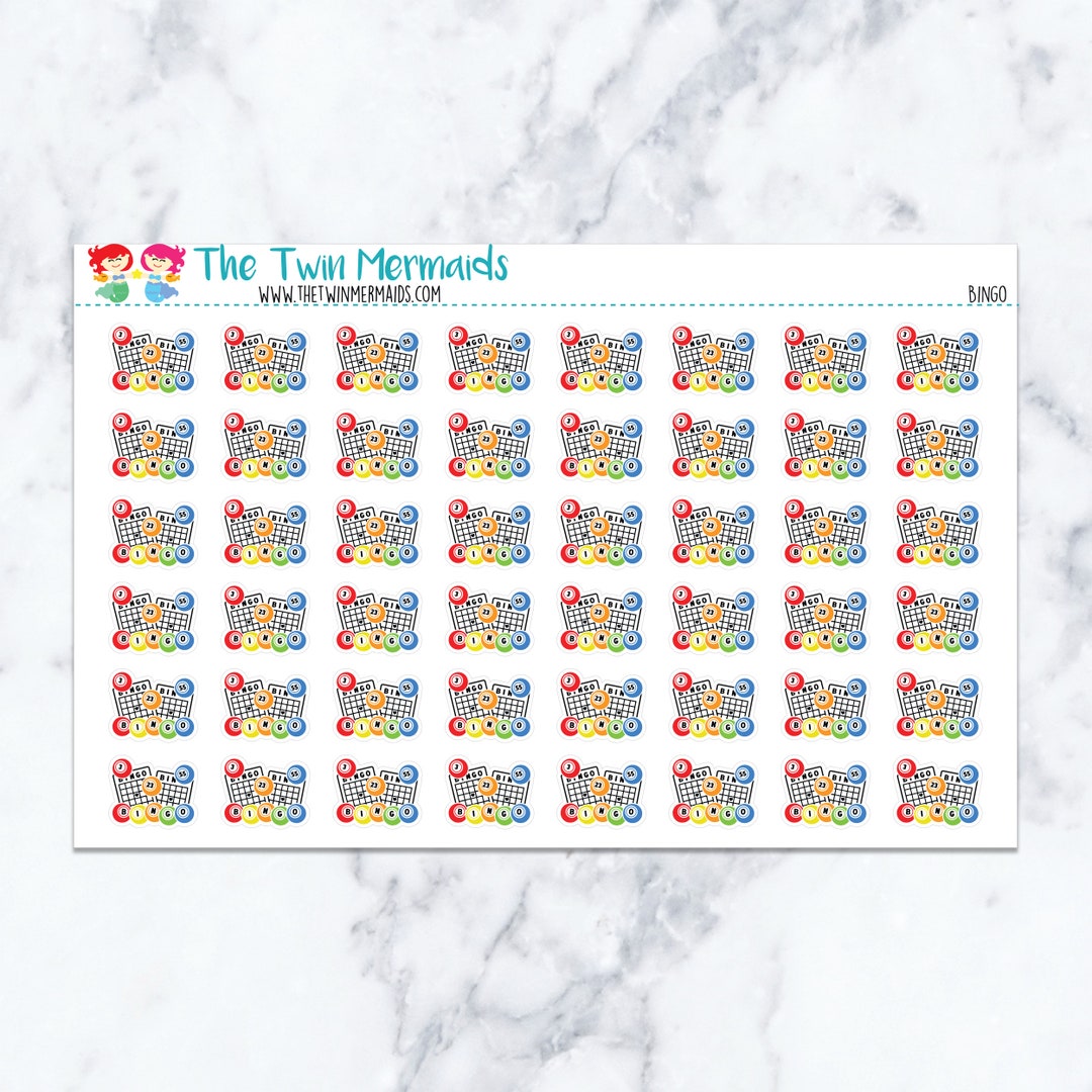 BINGO Planner Stickers - Etsy