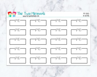 PTO Boxes in Spectrum Planner Stickers | Etsy