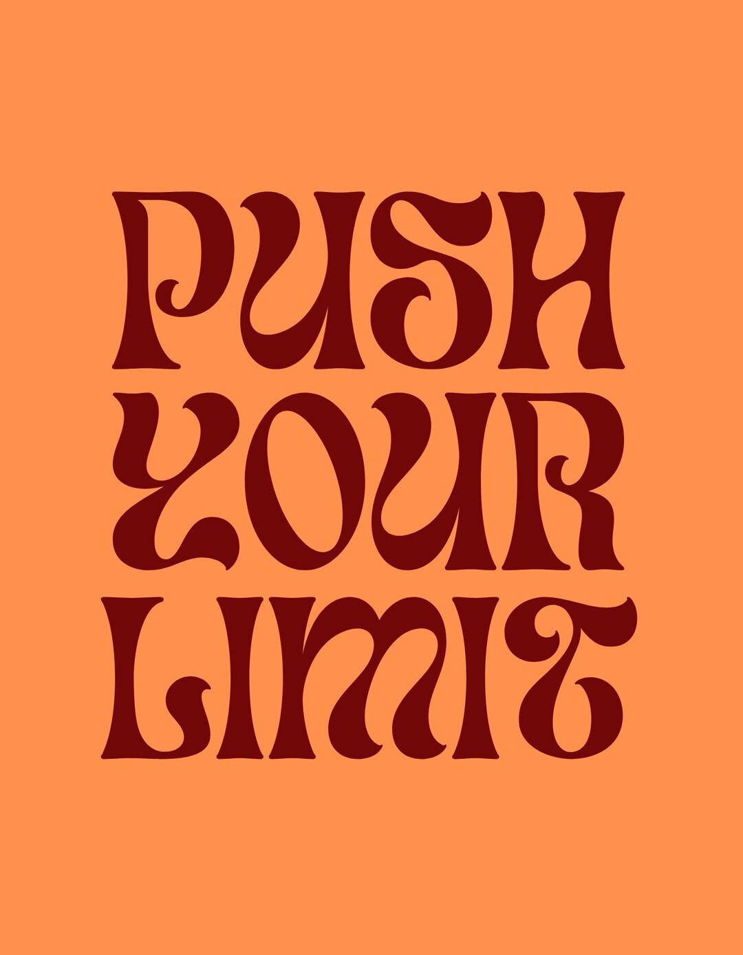 Push Your Limit | SVG, PNG, JPG |positive Daily Affirmations | Trendy ...