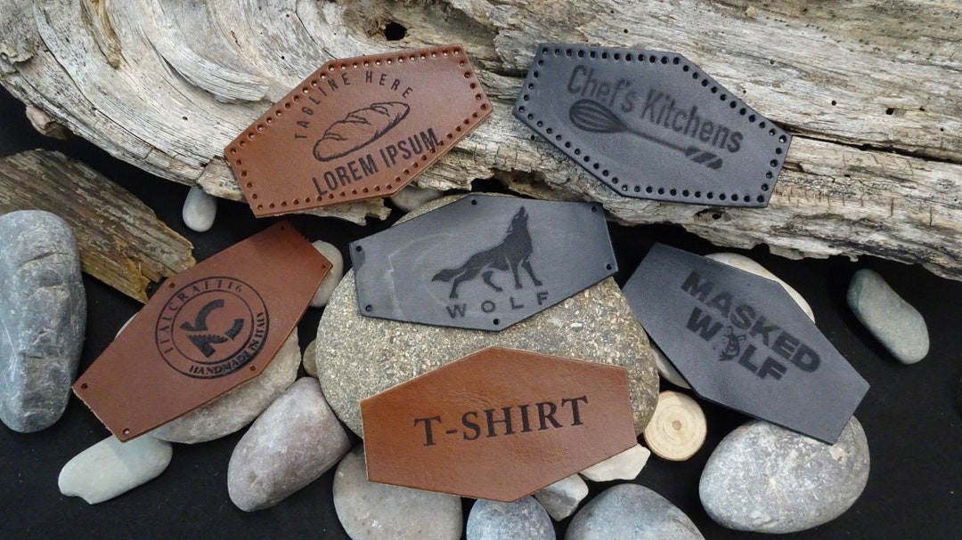 Leather Patch for Bag Jacket Hat Cloth, Leather Name Tag, Personalized ...