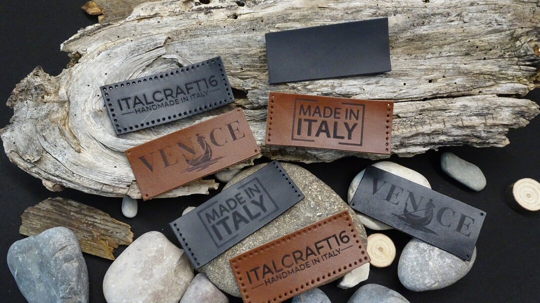 Leather Patch for Bag Jacket Hat, Leather Name Tag, Personalized ...