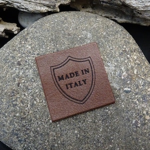 Square Shape Leather Patch, Custom Leather Patch, Leather Name Tag ...