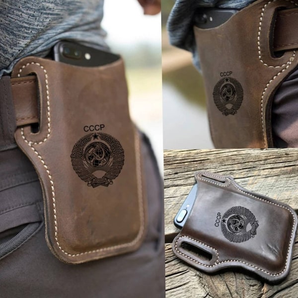 Leather Cell Phone Case With Belt Loop - Etsy
