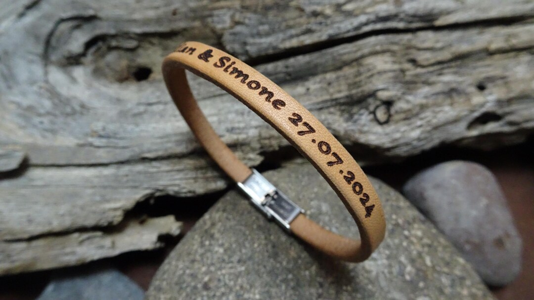 5mm Thin Secret Message Bracelet, Hidden Message, Personalised Real ...