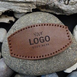 Leather Patch for Bag Jacket Hat, Leather Name Tag, Personalized ...
