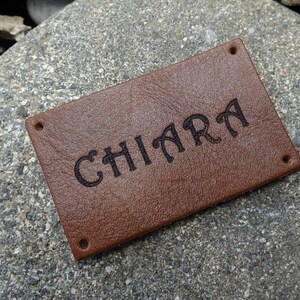 Rectangle Shape Leather Patch, Custom Leather Patch, Leather Name Tag ...