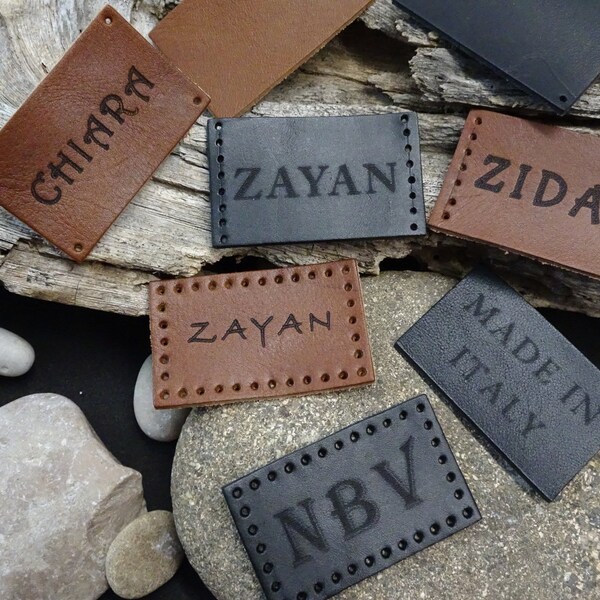 Leather Name Label - Etsy