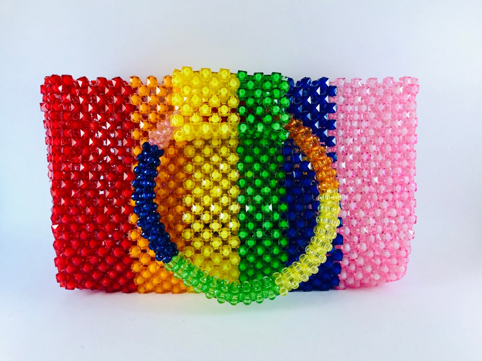 Bolsa de cuentas diseño único multicolor señoras bolsa de | Etsy