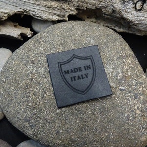 Square Shape Leather Patch, Custom Leather Patch, Leather Name Tag ...