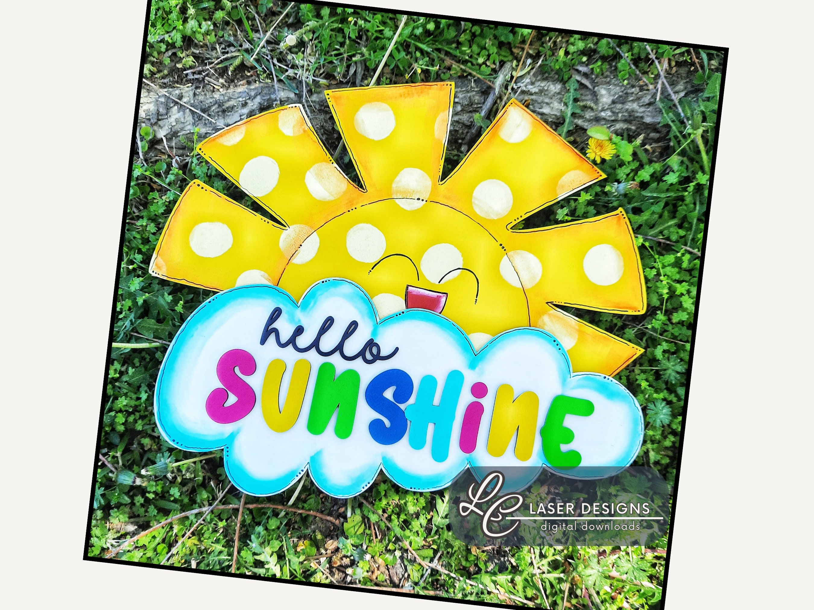 Hello Sunshine Summer Door Hanger SVG | Spring, Summer Layered Front ...
