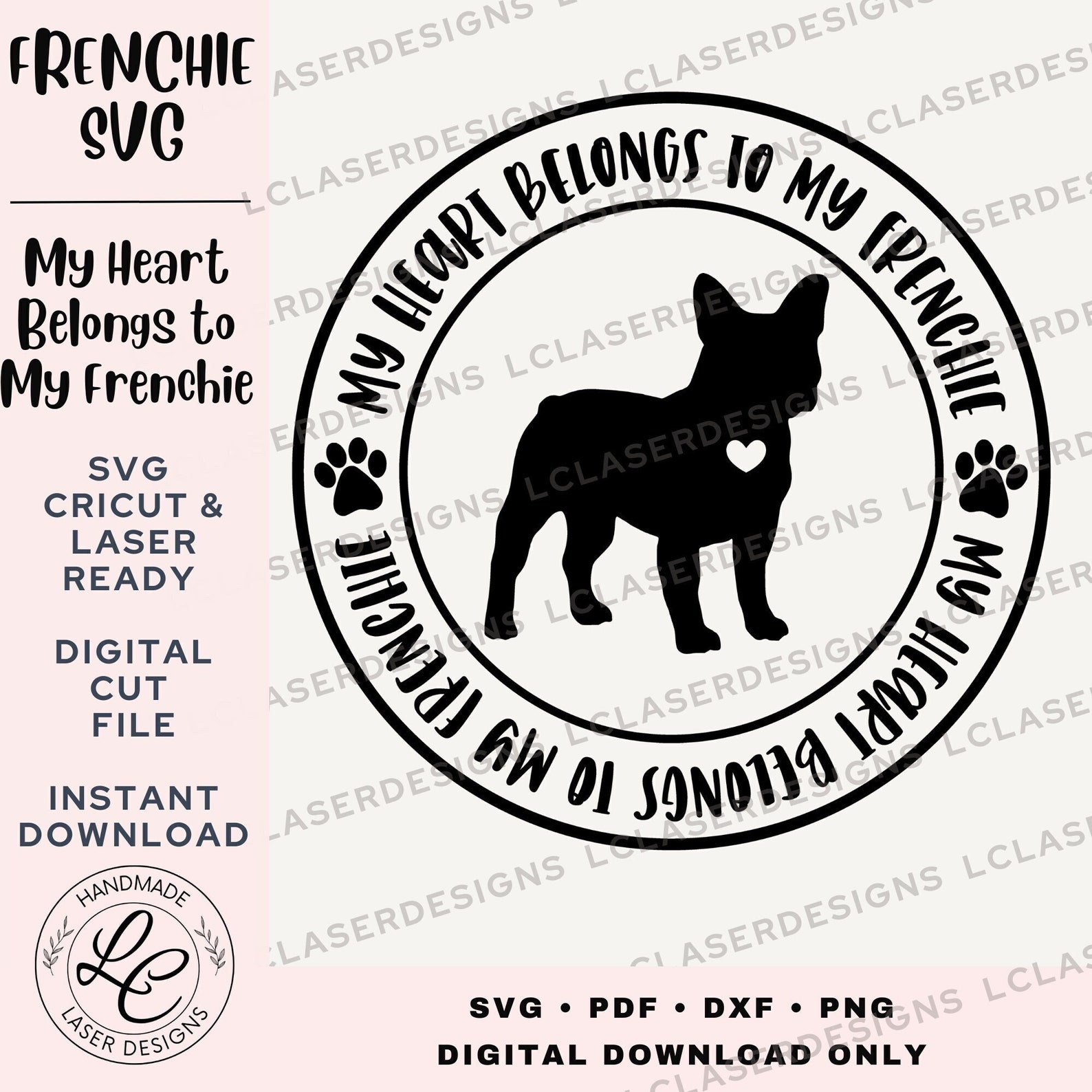 Frenchie Mom SVG Design Frenchie SVG Cut File French Bull Dog Cricut ...