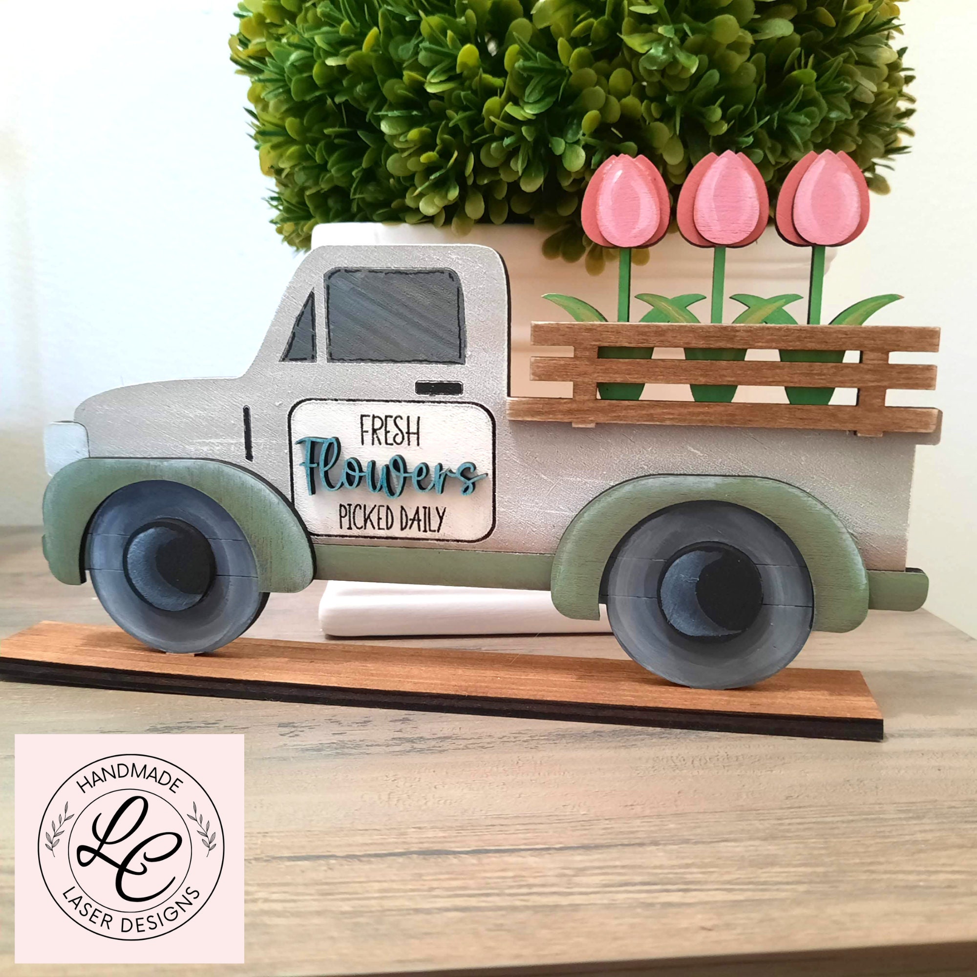 Flower Truck Fresh Flowers SVG | Farmhouse Truck File | Spring Shelf ...