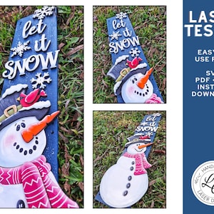 Snowman Porch Leaner SVG | Winter Porch Board Laser | Layered Porch ...