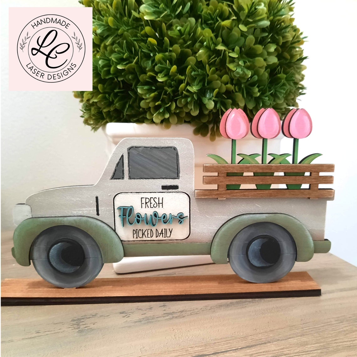 Flower Truck Fresh Flowers SVG | Farmhouse Truck File | Spring Shelf ...