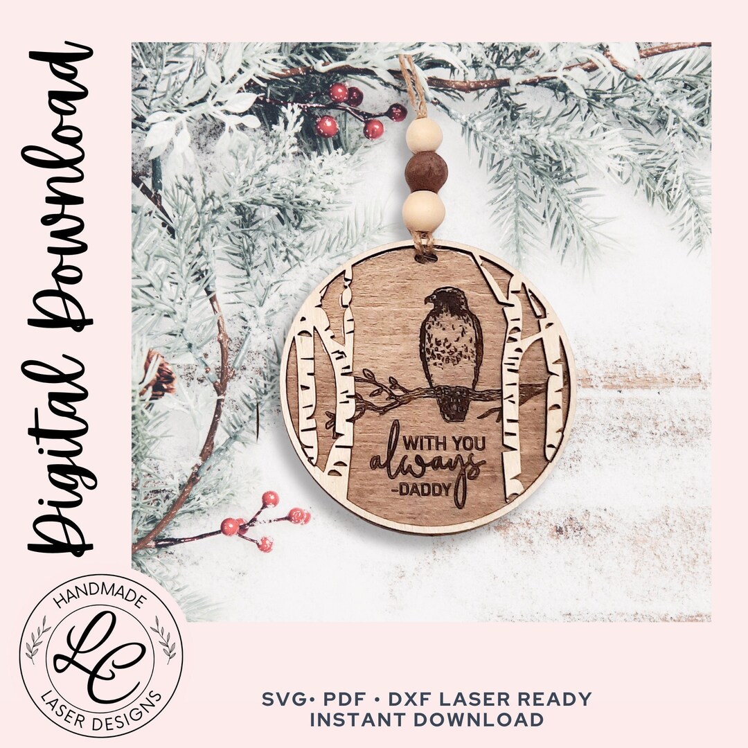 Memorial Hawk Remembrance Ornament SVG | Hawk I Am Always With You ...