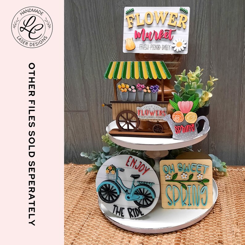 Spring Flower Cart Fresh Flowers SVG | Farmhouse Flower Market File ...