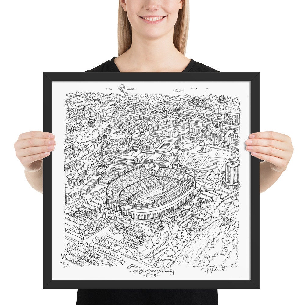 Ohio State Stadium Framed Print - Etsy