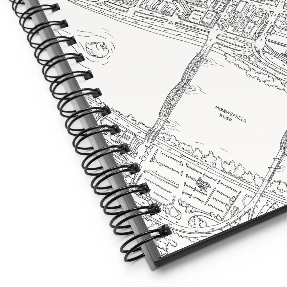 Pittsburgh Hand Drawn Map Notebook - Etsy